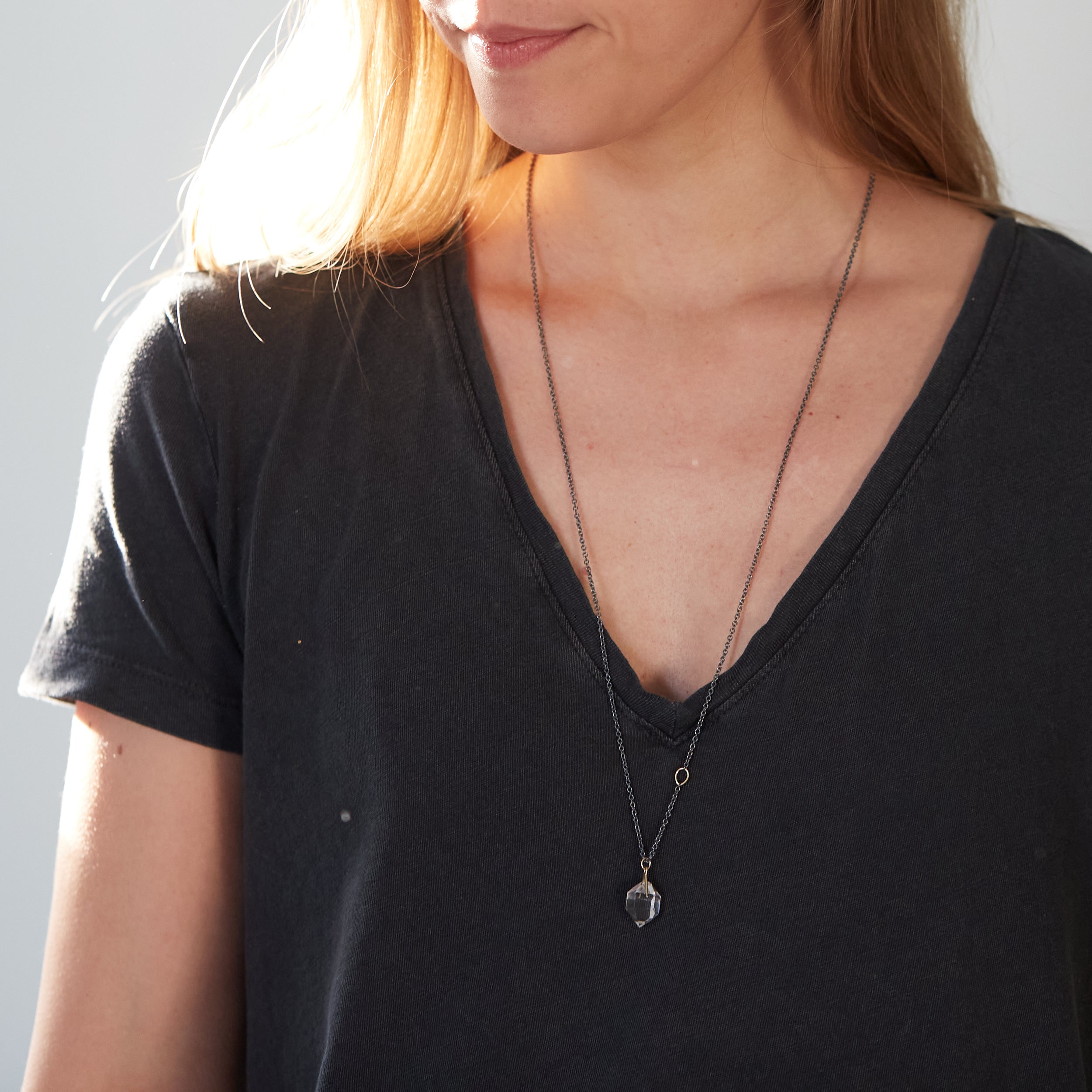 Handcrafted Sticks and Stones Herkimer Quartz Necklace – Hannah Blount ...